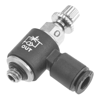 Micro male flow regulator with adjusting knob (control out) - Metric ...